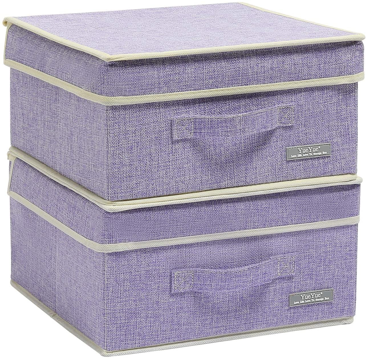 vftybngy Foldable Fabric Closet Organizer Bins Box Storage - 4 Pack 12. ...