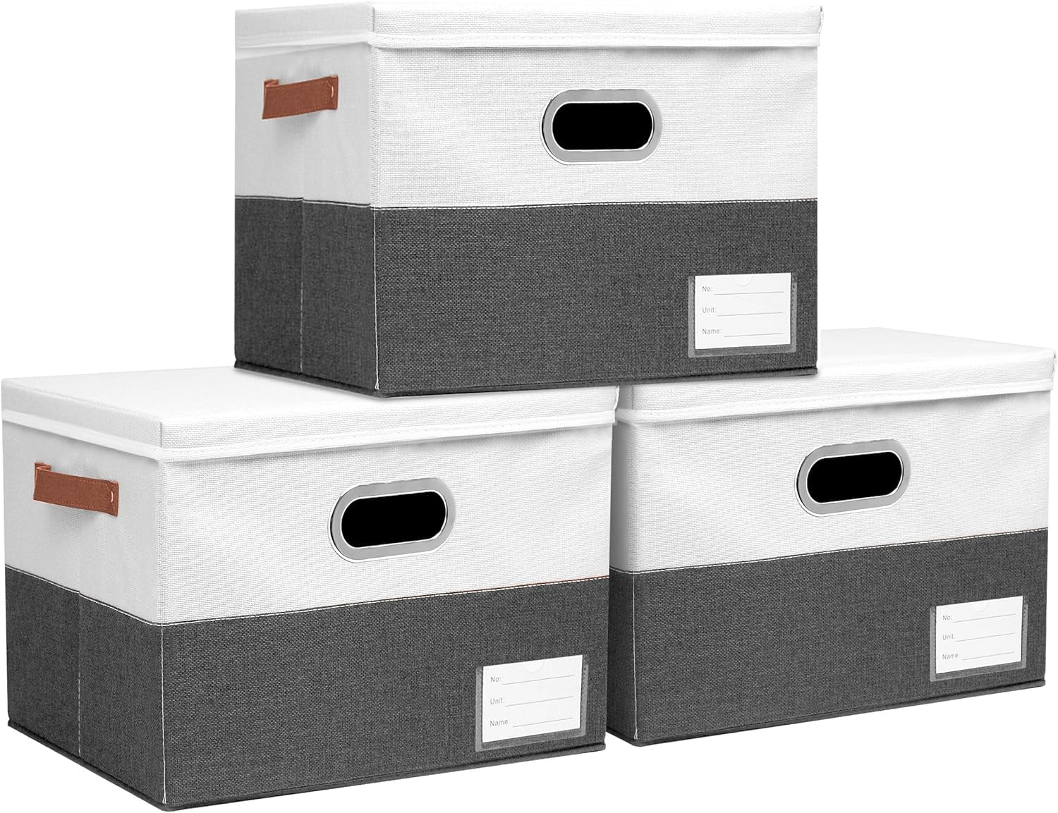 vftybngy Foldable Fabric Storage Boxes with Lids Collapsible Versatile ...