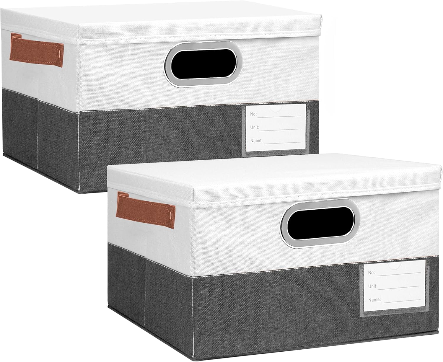 vftybngy Foldable Fabric Storage Boxes with Lids Collapsible Versatile ...