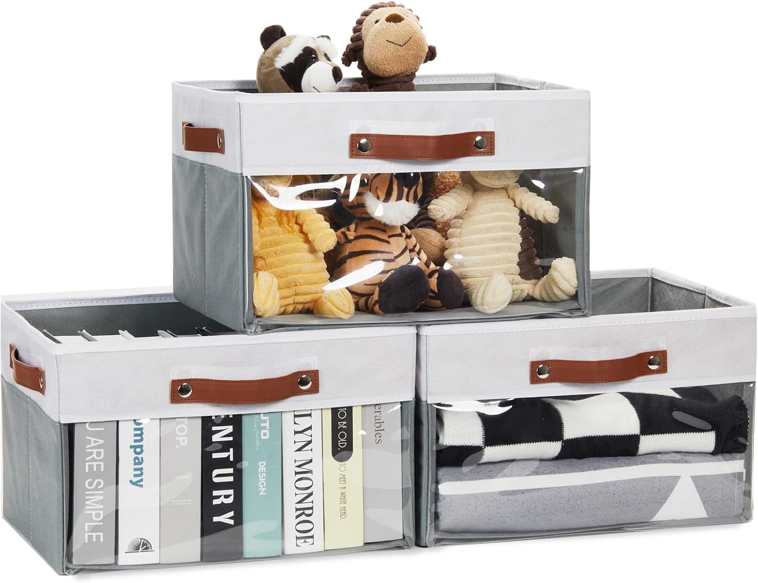 vftybngy HCOCM 11 Inch Cube Storage Bin - Fabric Storage Organizer ...