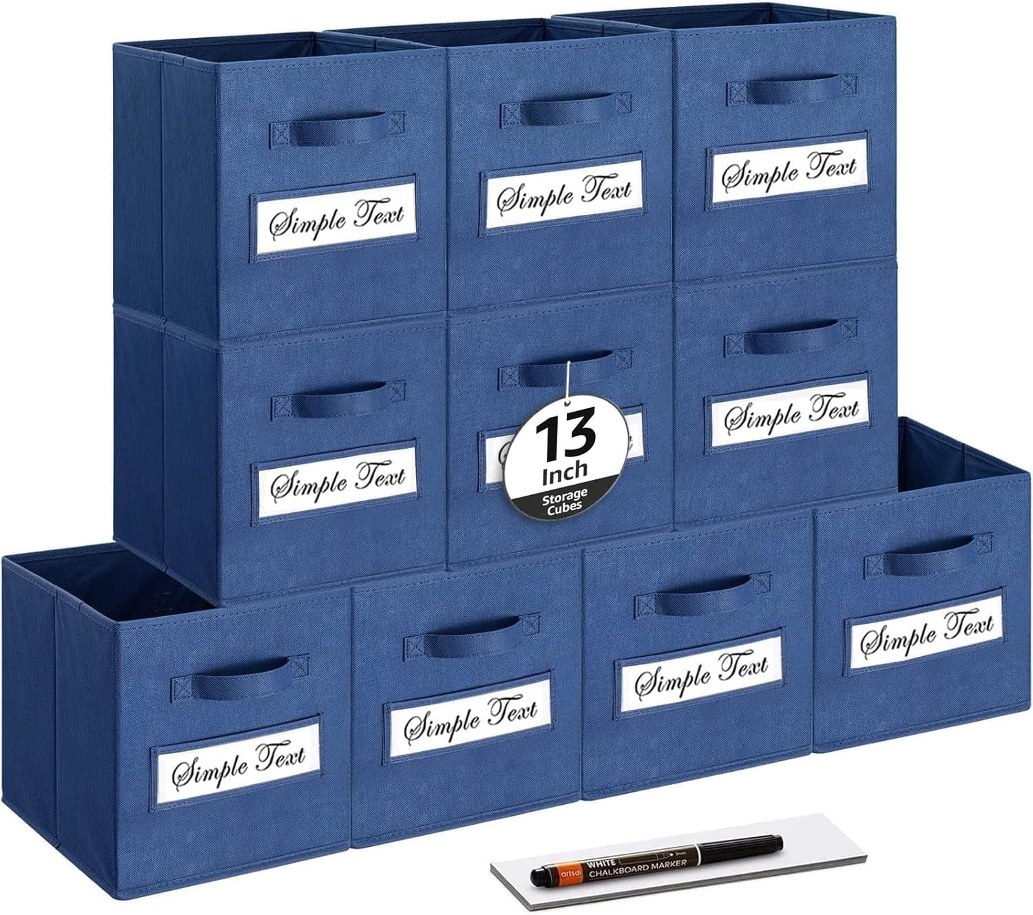 vftybngy HCOCM 11 Inch Storage Cube Storage bin (Set of 10) Foldable ...