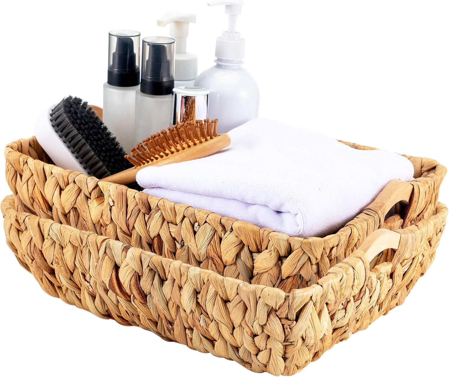 vftybngy HCOCM Baskets Wicker Storage Waterproof Baskets-with Handles ...