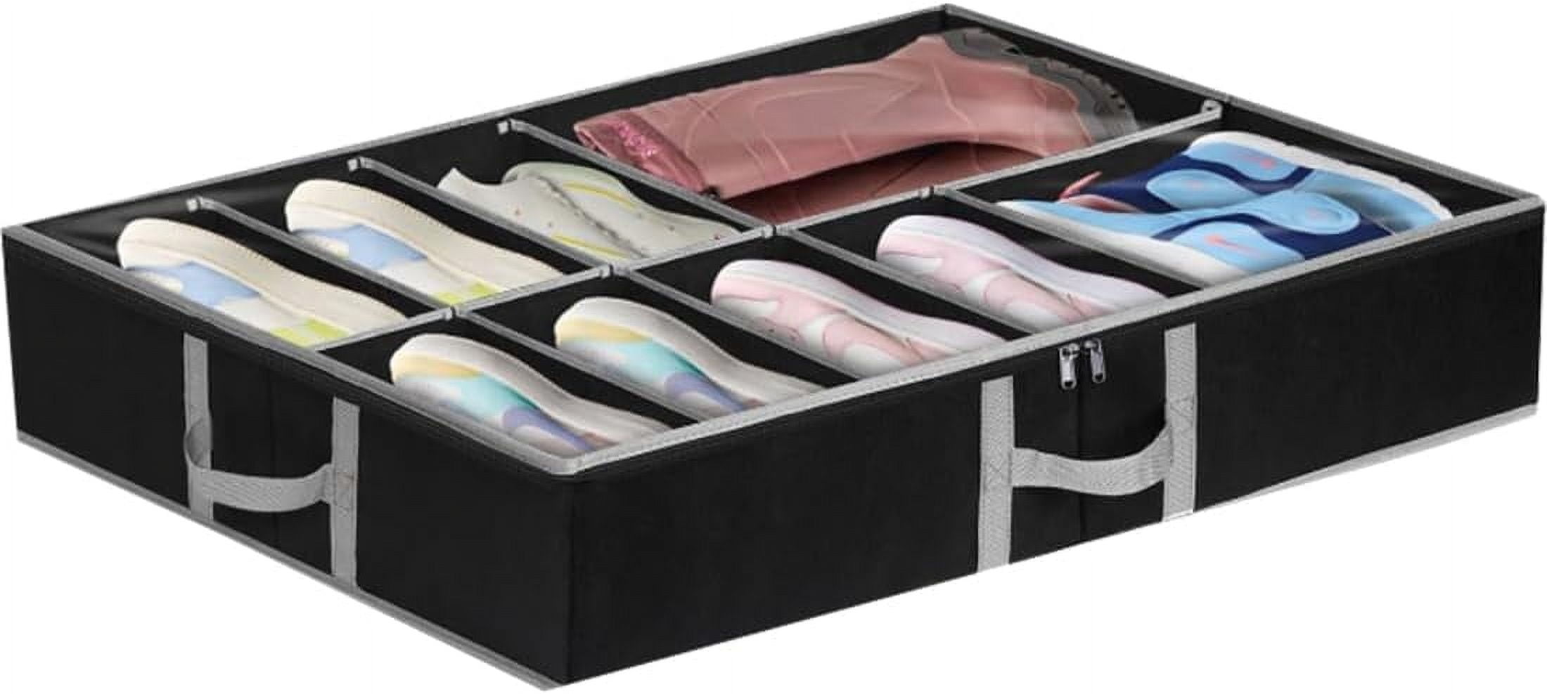 vftybngy HCOCM Under Bed Shoe Storage Organizer Adjustable Adhesive ...