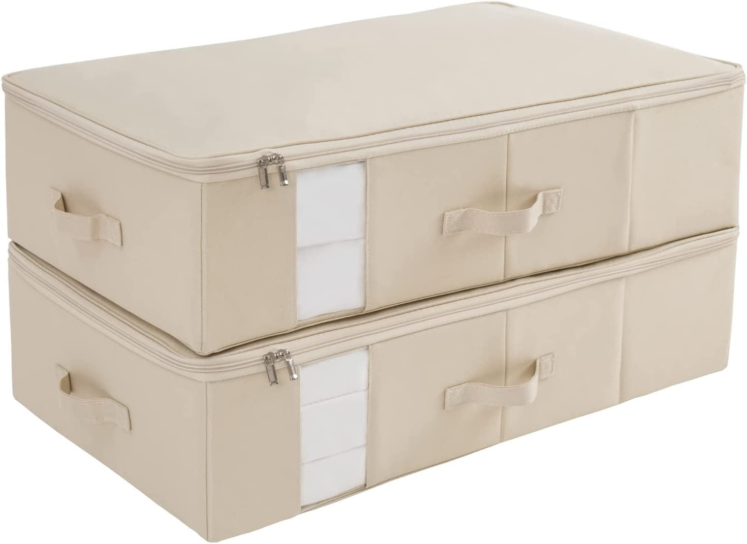 vftybngy HCOCM Under Bed Storage with Clear window/ 600D Sturdy Fabric ...