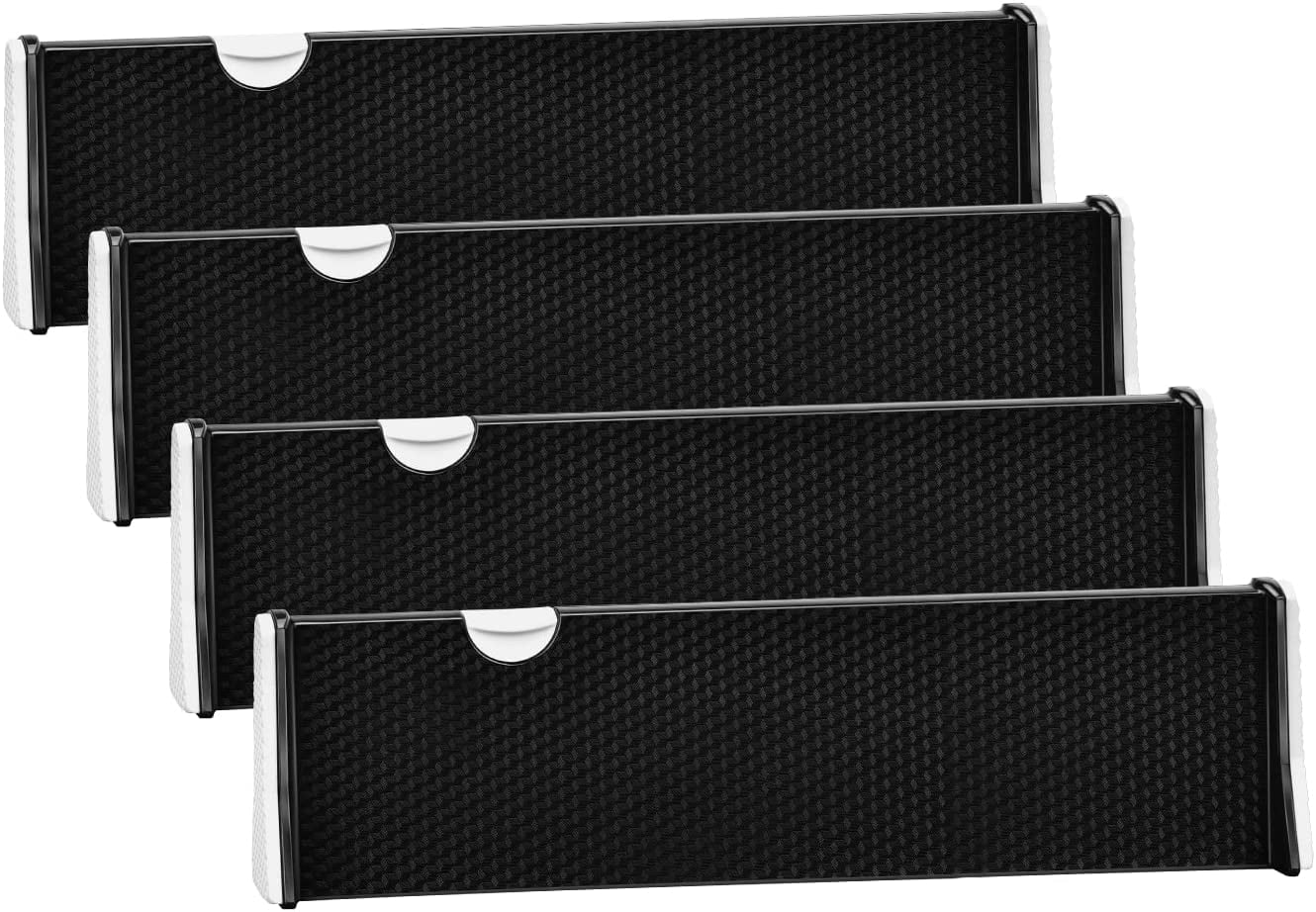 vftybngy HCOCM Drawer Dividers Organizer 5 Pack Adjustable Separators 4 ...