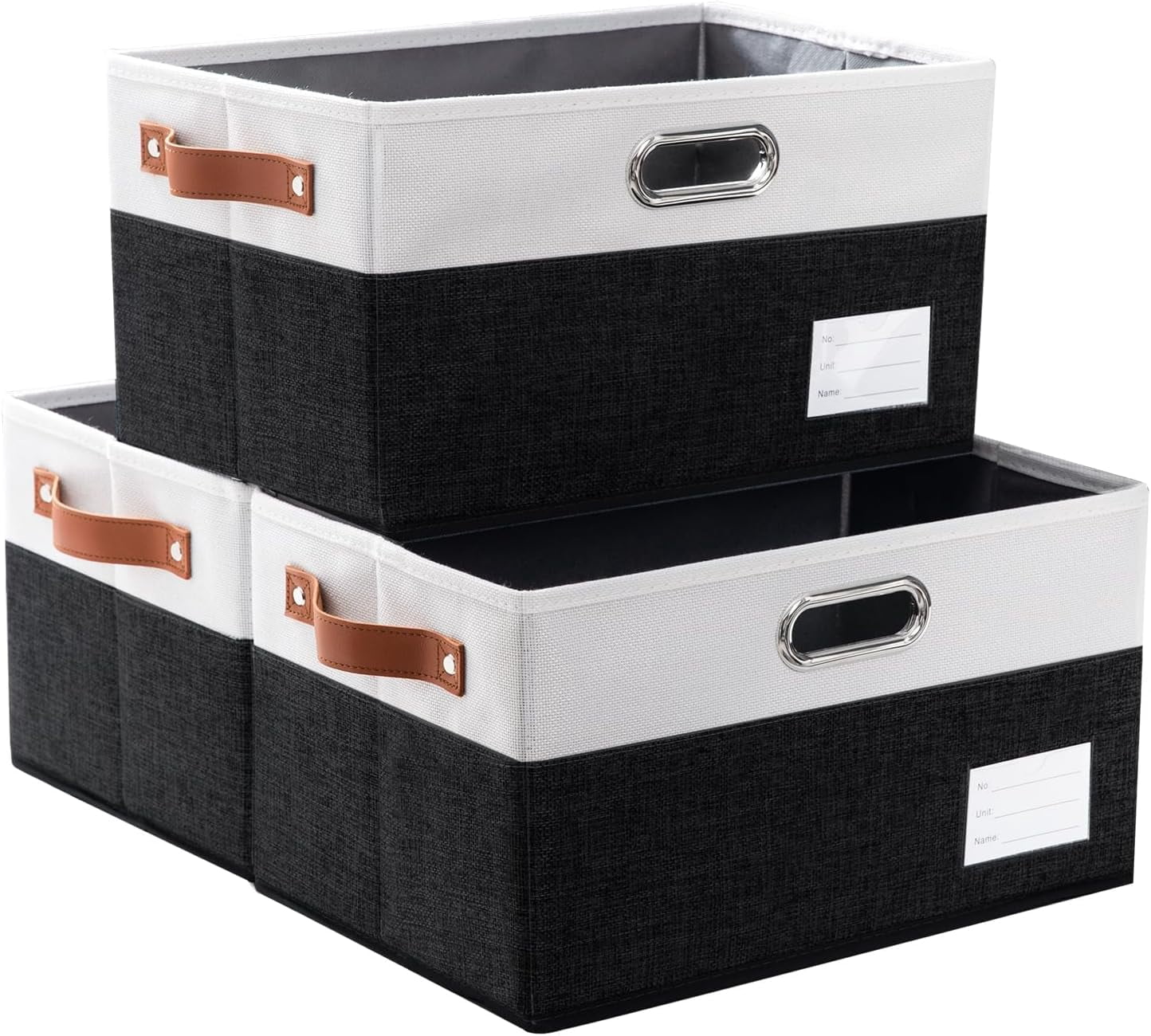 vftybngy HCOCM Fodable Storage Bins for Closet [3-Pack] Decorative ...