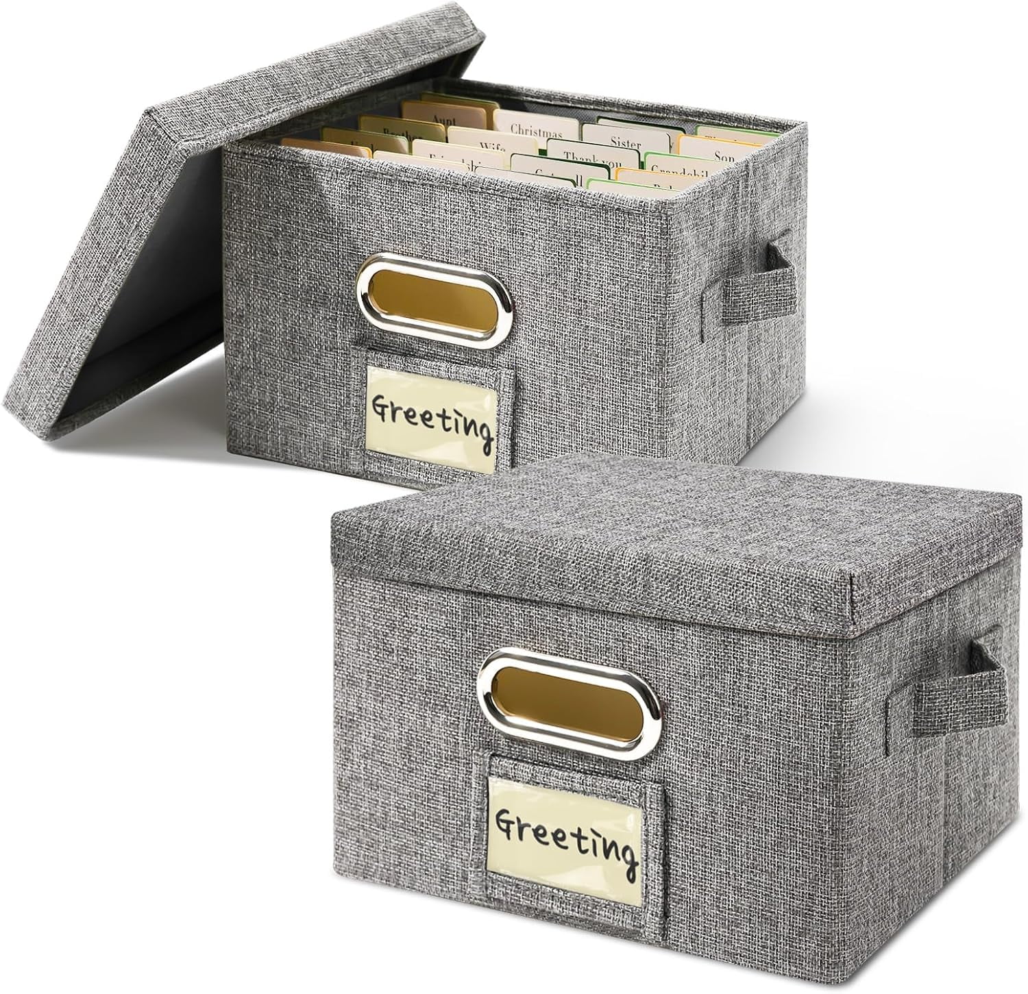 vftybngy HCOCM Greeting Card Organizer 1 Pack Storage Box with 20 ...