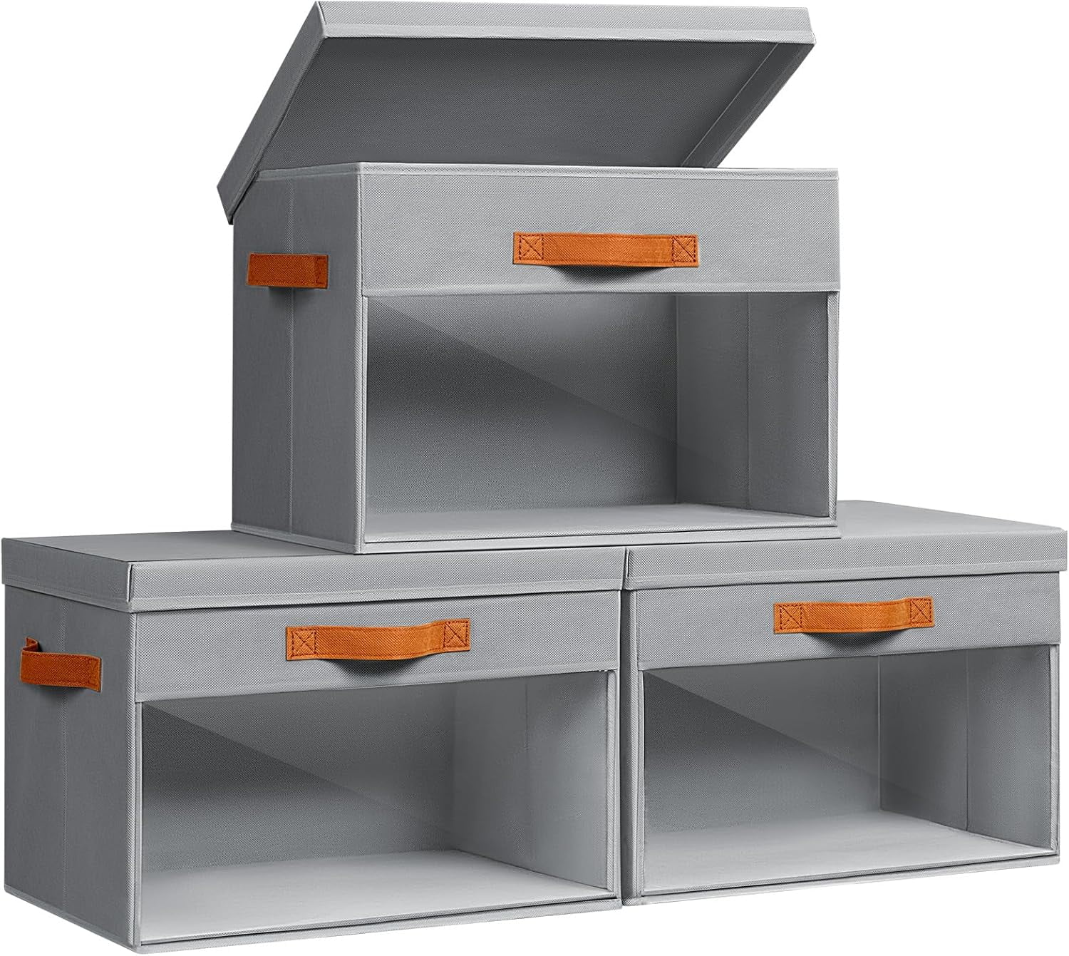 Hltser HCOCM Large Storage Bins with Lids - 4 Pack Foldable Decorative ...