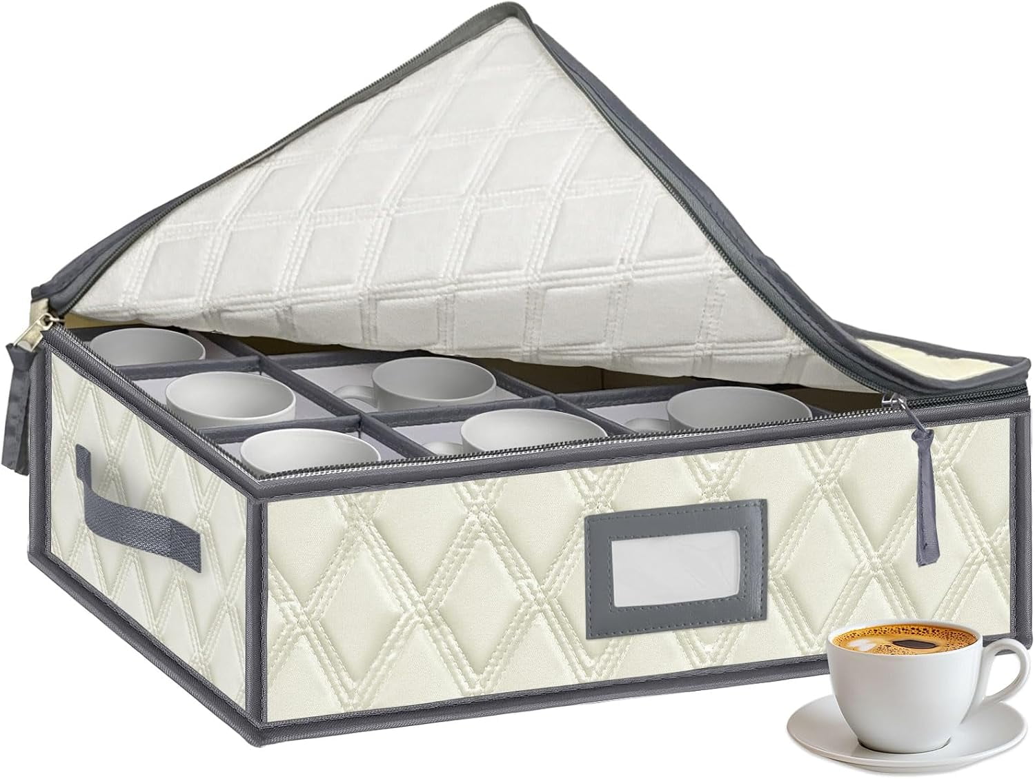 vftybngy HCOCM Mug and Cup Storage Box with Dividers - 1 Pack China ...