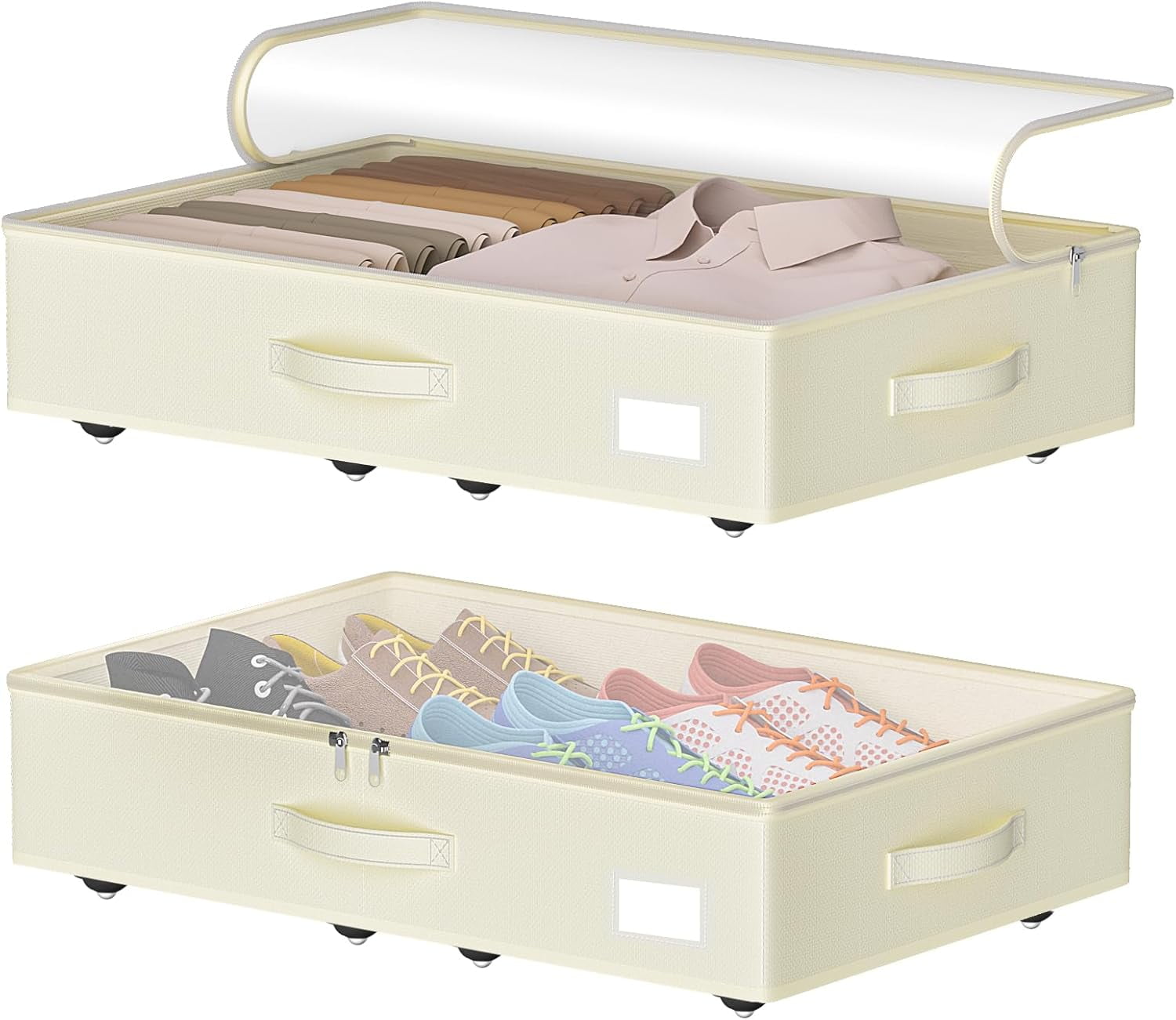 vftybngy HCOCM Underbed Storage Bins with Wheels No Assembly Required ...