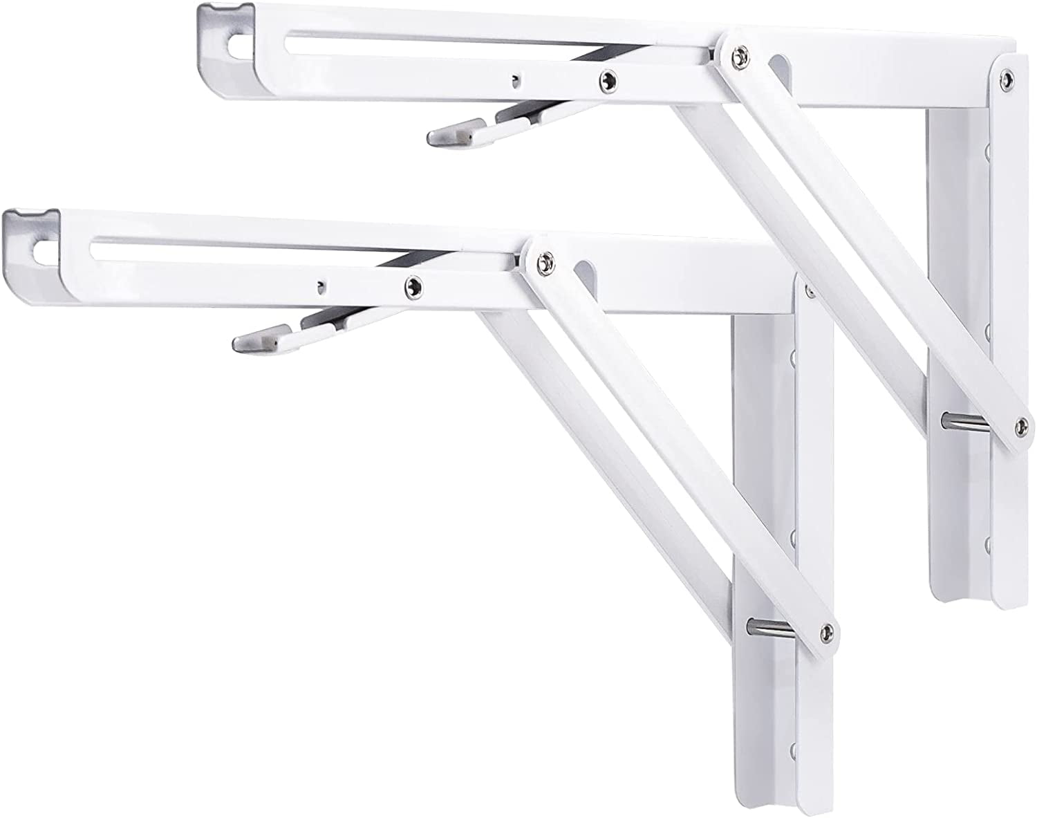 vftybngy JKLCH 16 Inch Folding Shelf Brackets Heavy Duty Collapsible ...