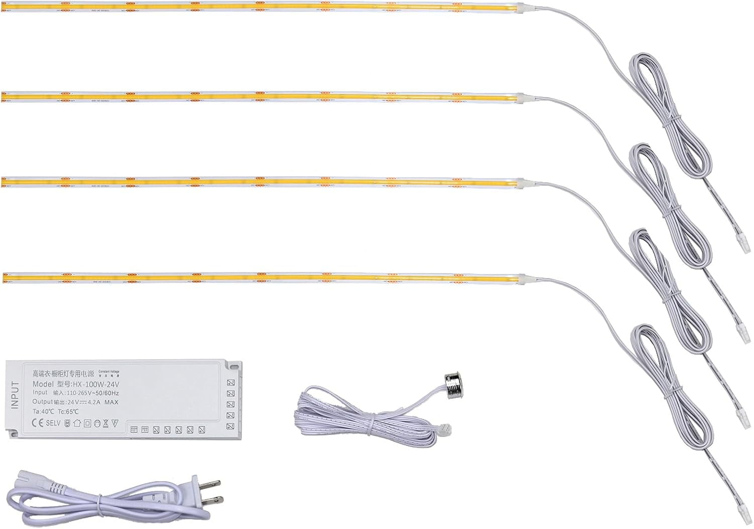 vftybngy JKLCH LTKIF 6 Pcs COB LED Strips Bright Dispaly Case Under ...