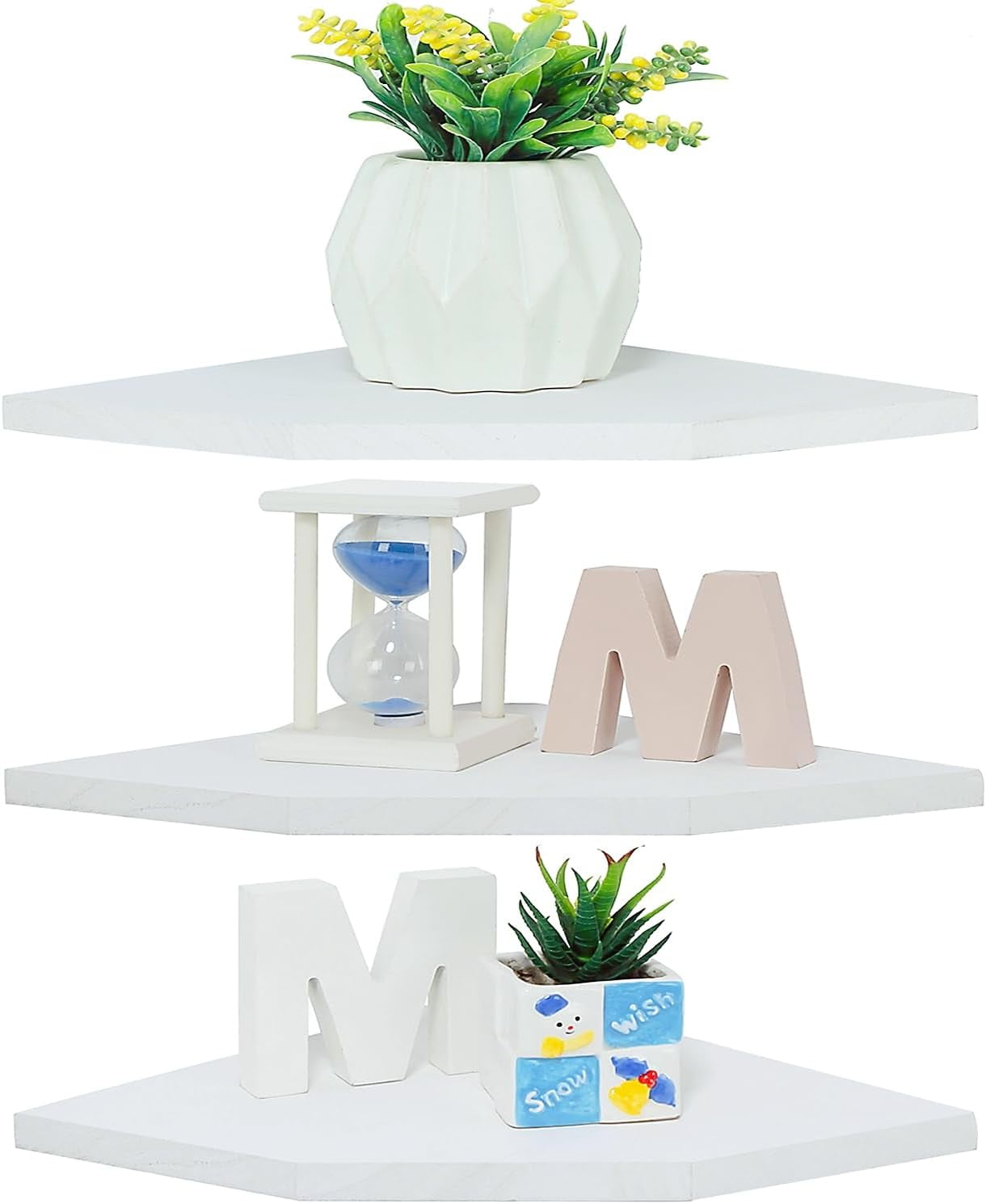 vftybngy JKLCH LTKIF Corner Wall Shelves Wood Corner Floating Shelves ...