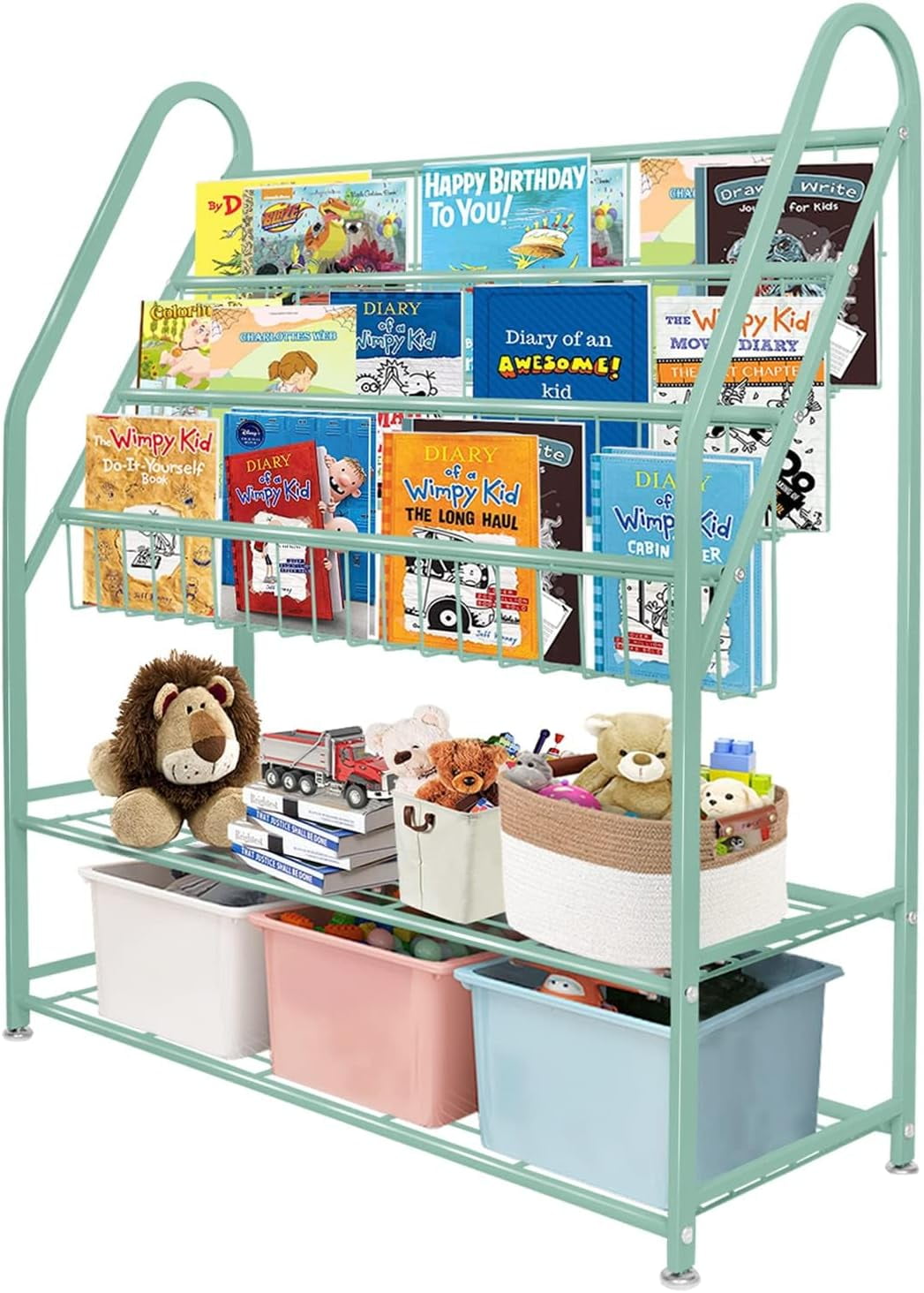 vftybngy JKLCH LTKIF Kids Bookshelf Freestanding for Children Room 24.5 ...