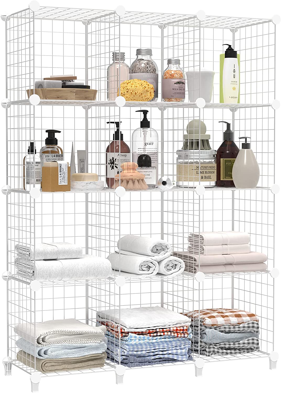 vftybngy JKLCH LTKIF Wire Cube Storage Storage Shelves 9 Cube Bookshelf ...