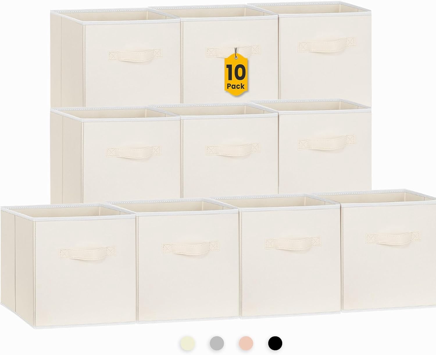 vftybngy JKLCH Storage Cubes 11 Inch Cube Storage Bins for Shelves (10 ...