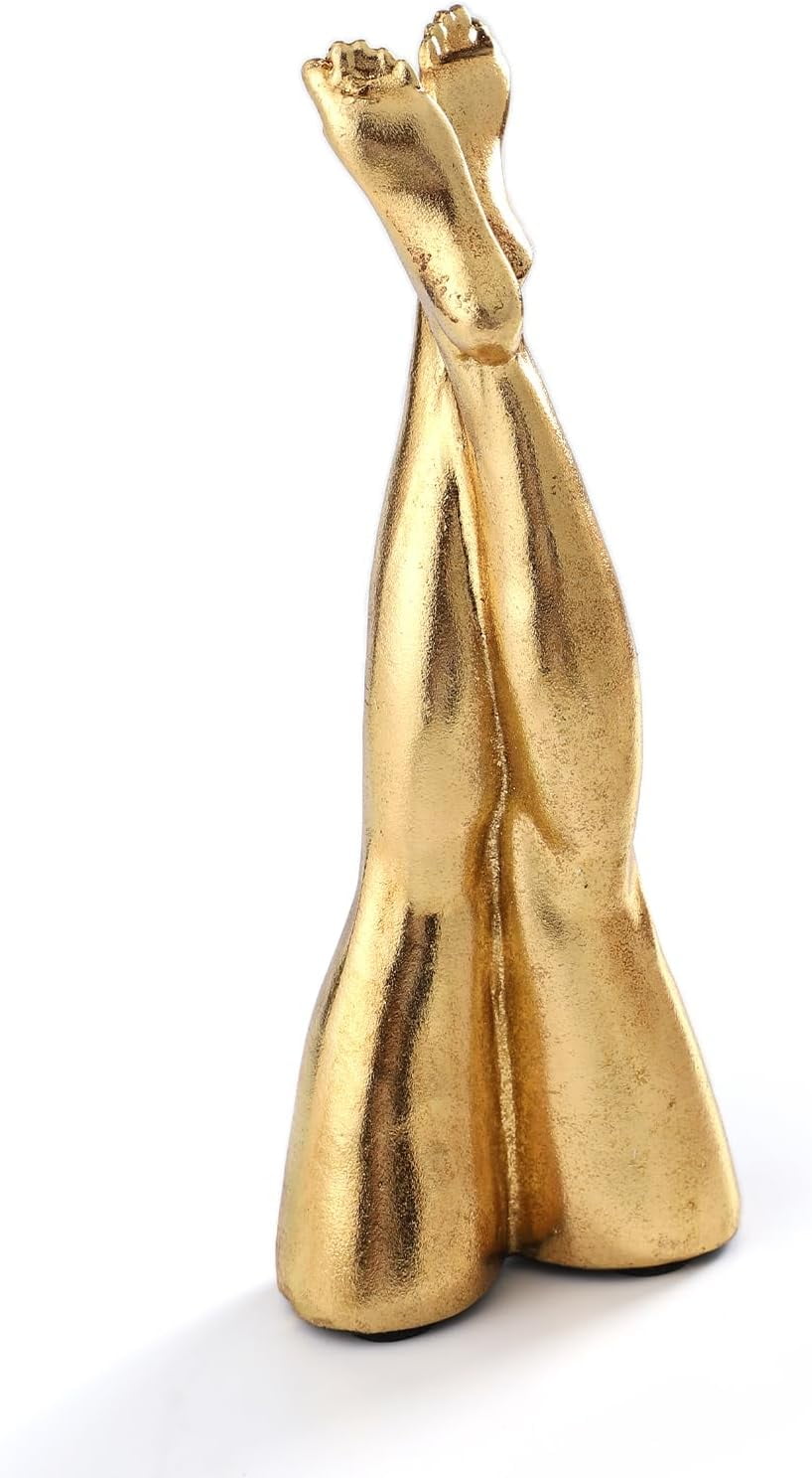 vftybngy LTKIF Golden Legs Sculpture Elegant Resin Decor Legs Statues ...