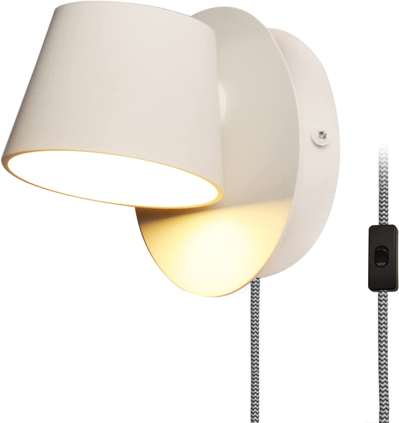 vftybngy Modern Pulley Wall Lamps with Plug in Cord Adjustable Mounted ...