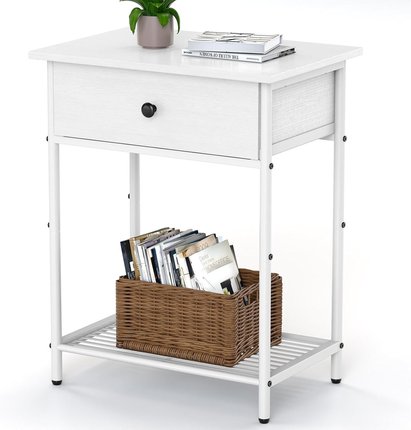 vftybngy Night Stand Bedside Tables for Small Space Large End Table ...