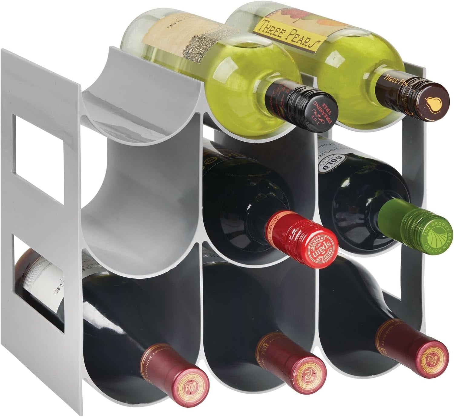 vftybngy Plastic Water Bottle Organization/Wine Rack Storage Organizer ...