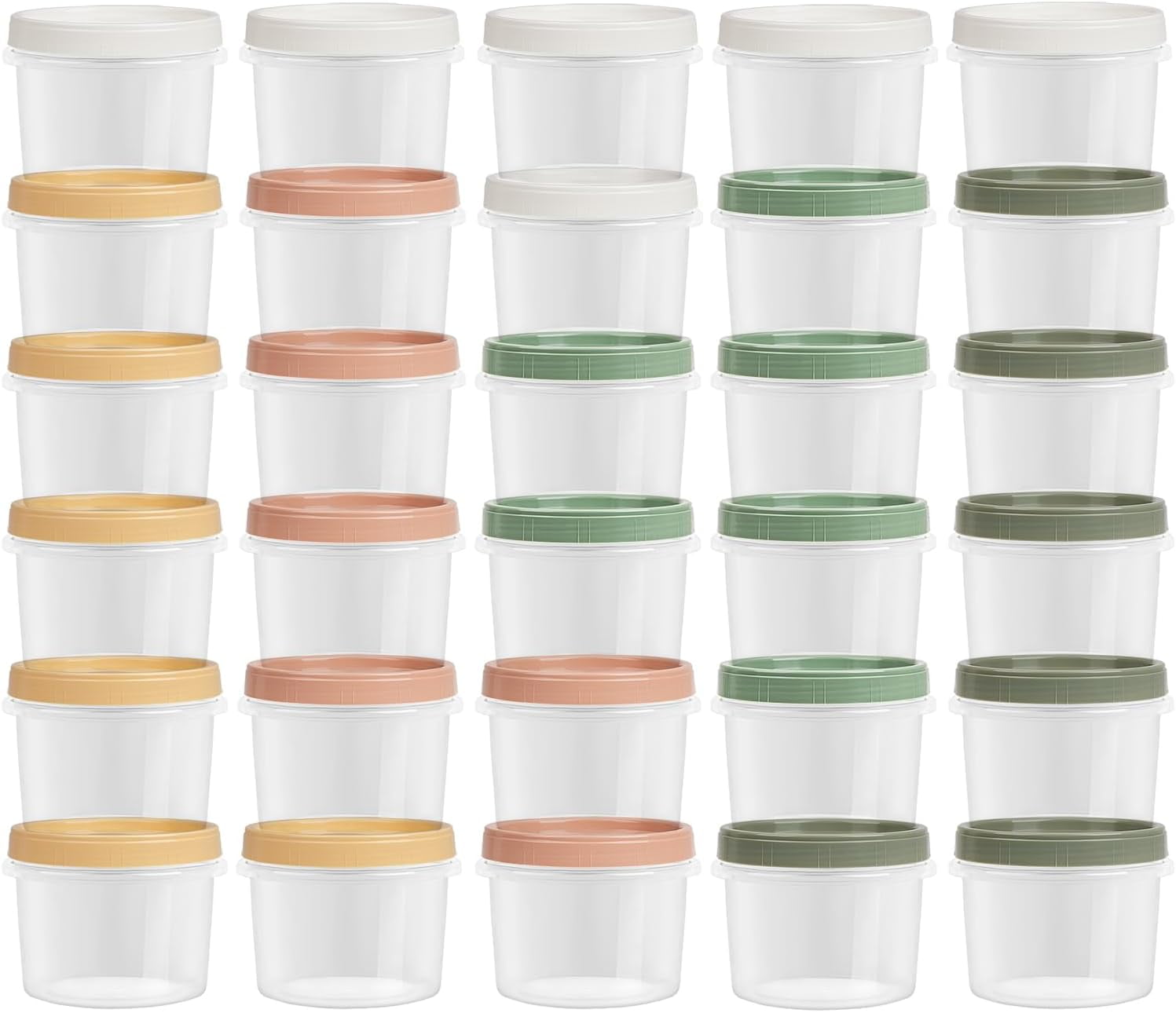 dxynlzq Screw Top Containers for Food 16 Oz 15 Pack 2 Cup Storage ...