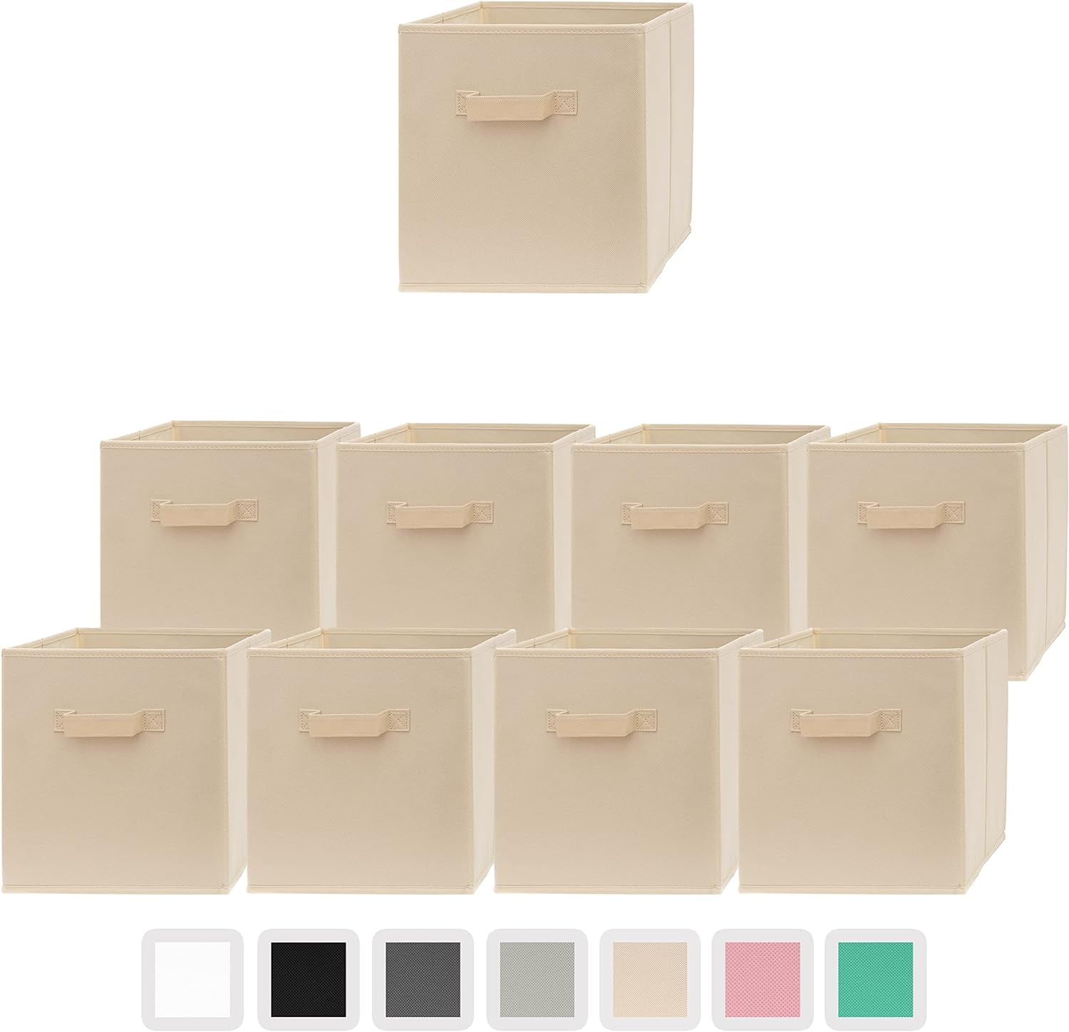 vftybngy Storage Cubes - 11 inch Cube Storage Bins (9 Pack) | Foldable ...