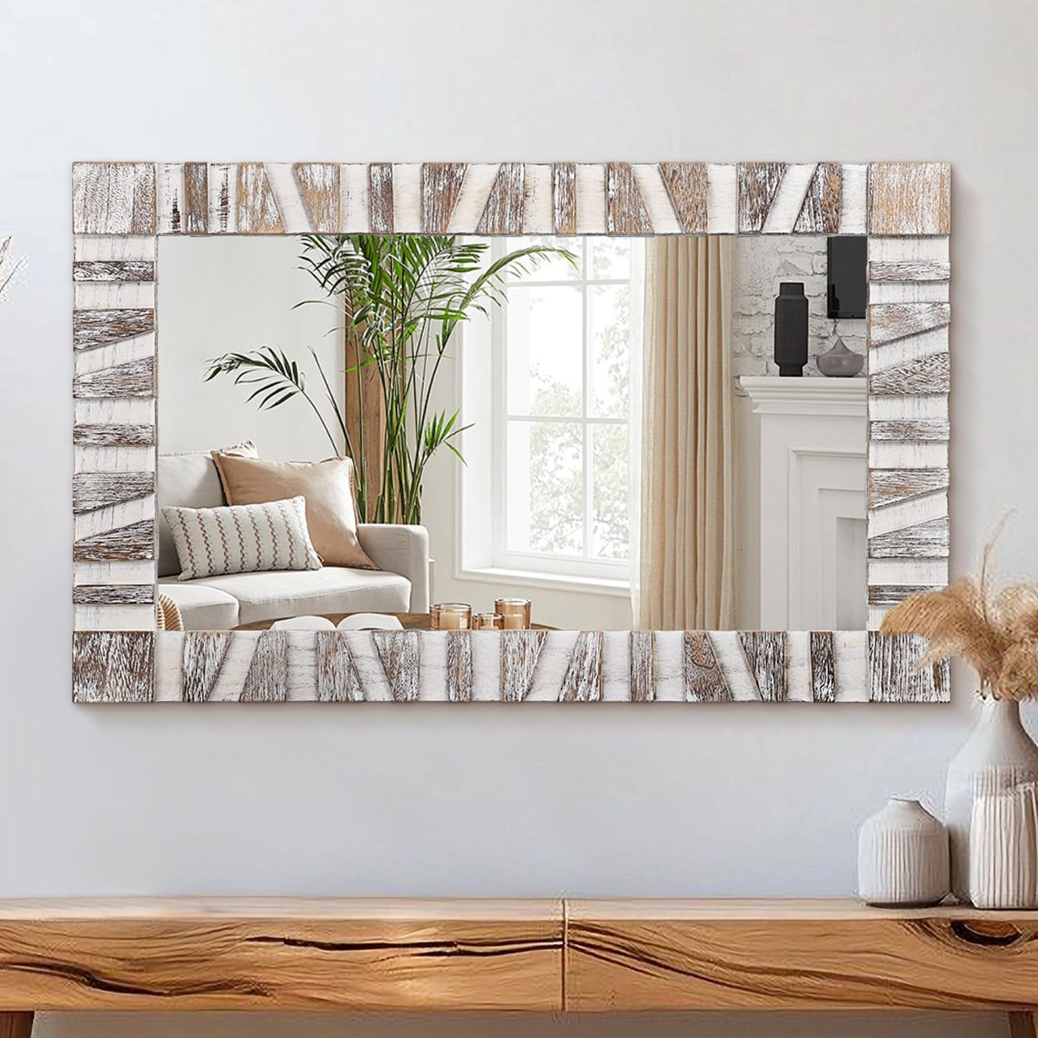 vftybngy Wall Mirror Modern Simple Decorative Mirror Living Room ...