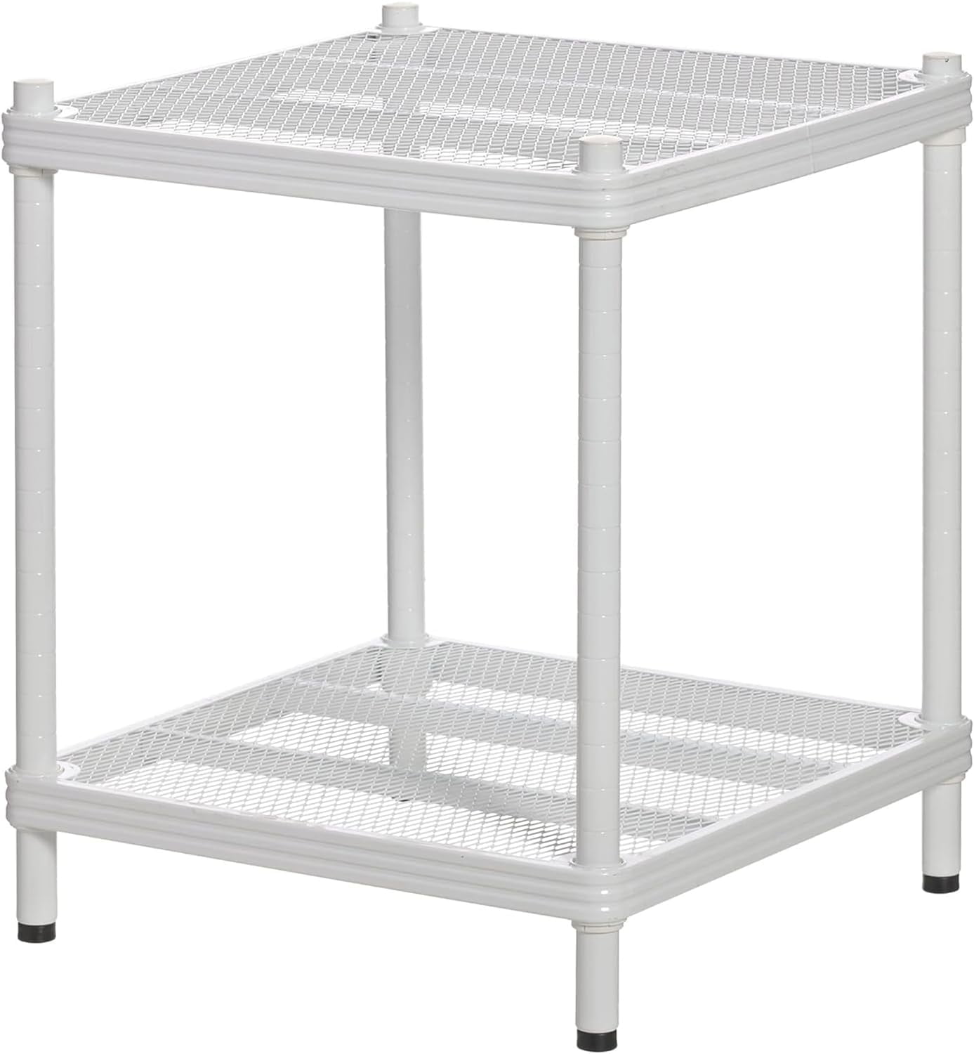 vhibuon Design Ideas MeshWorks 2 Tier Narrow Metal Storage End Table ...