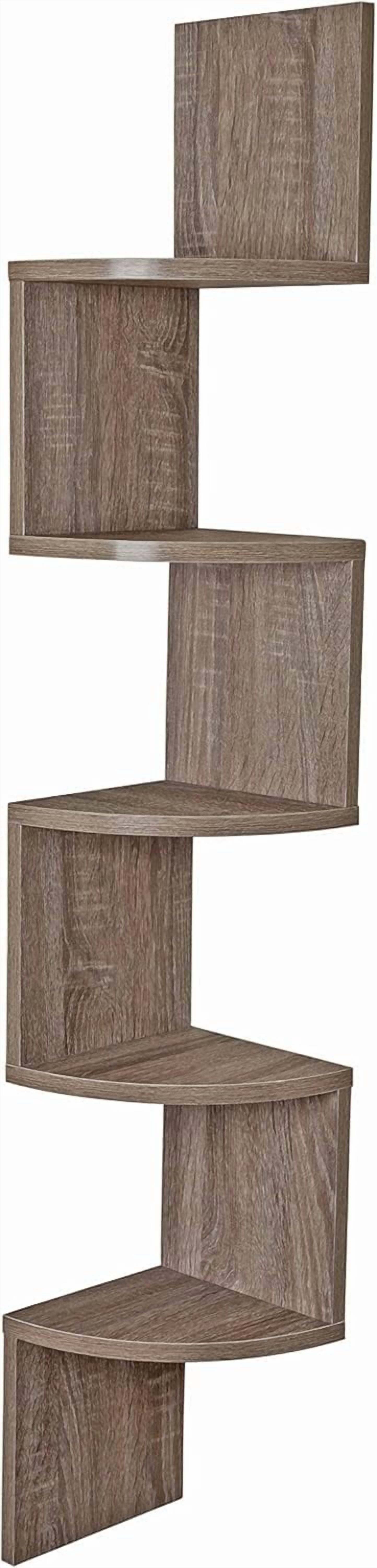 vhibuon Large Rustic Decorative 5-Tier Corner Floating Wall Mount ...