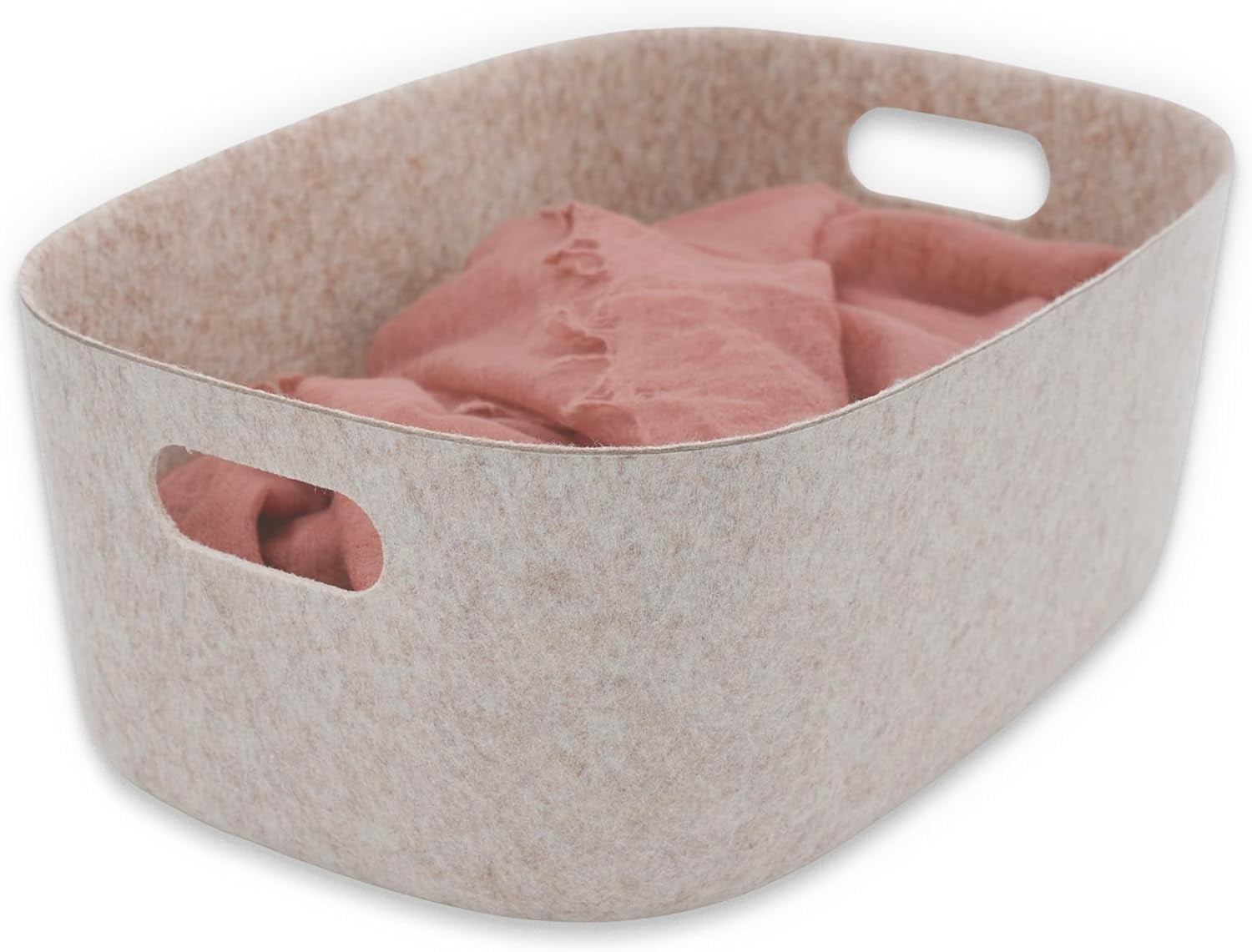 fdbtgysdb Large Storage Basket Felt Open Desk Organize bin Shelf ...
