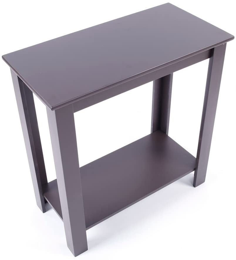 vhibuon Modern Industrial Side End Table 2-Tiers Storage Shelf ...