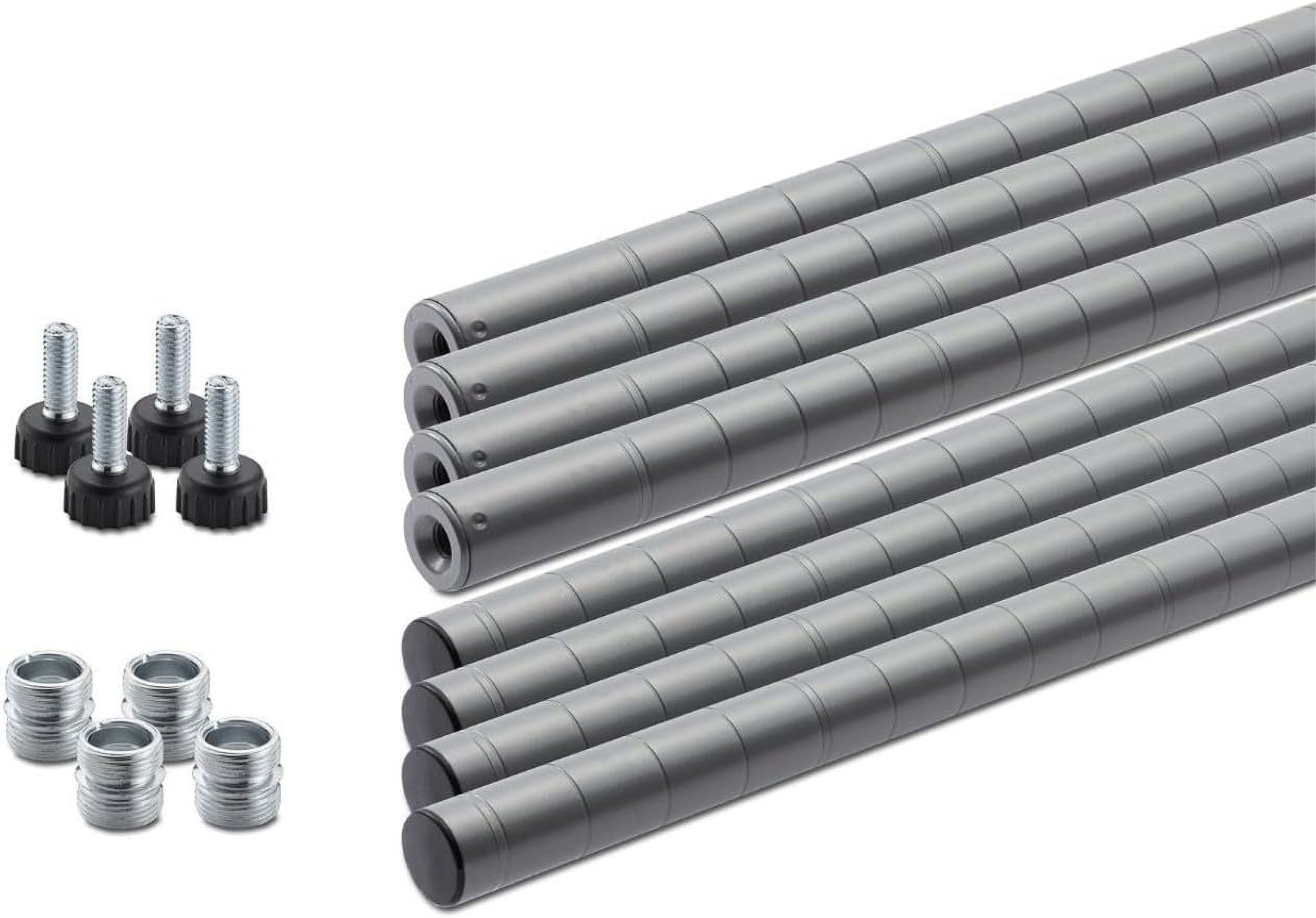 vhibuon Pole Set to Make Wire Shelving Racks for Organization Garage ...