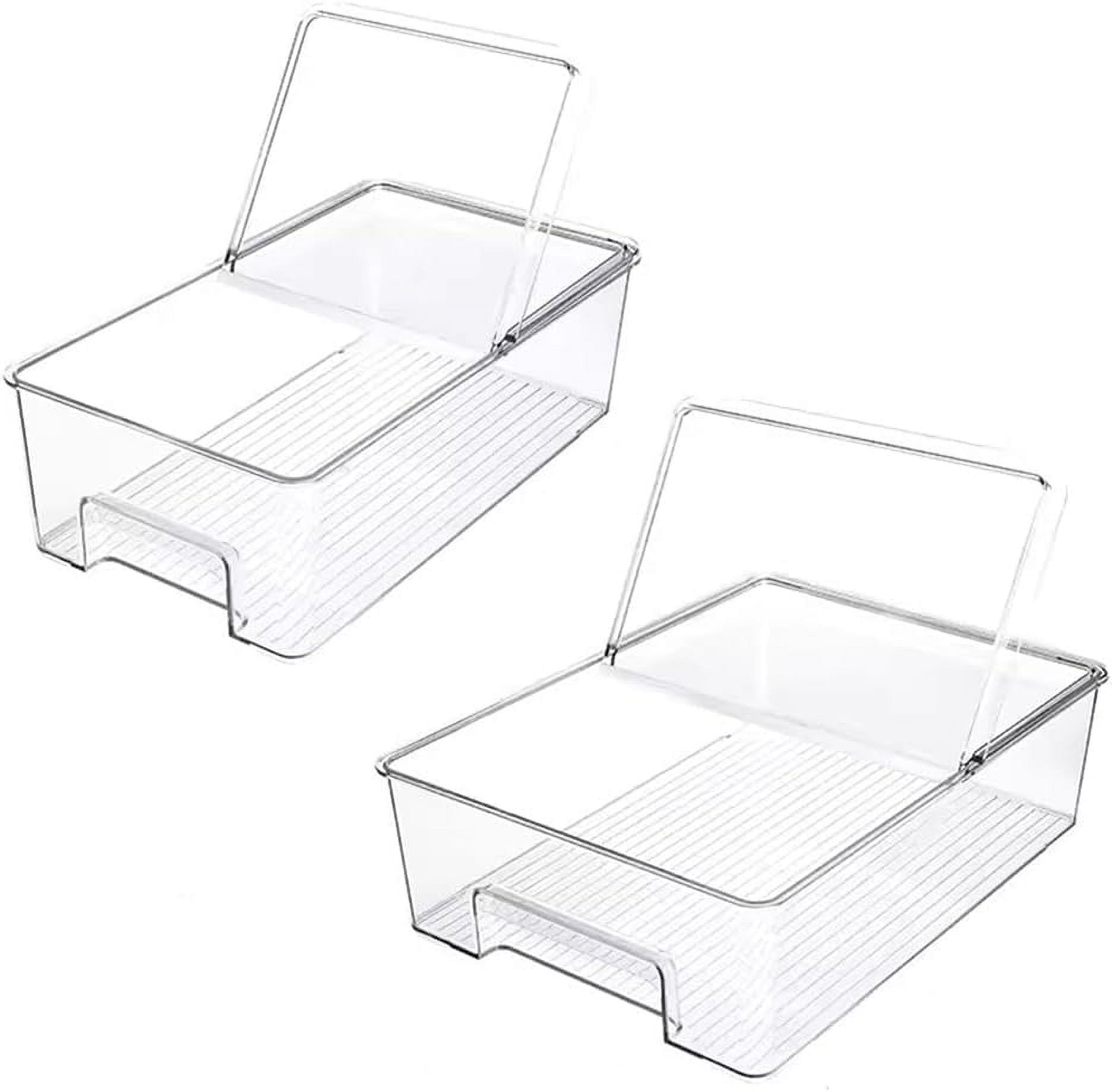 vhibuon Vegetable Refrigerator Organizer Food Bins with lids Large ...