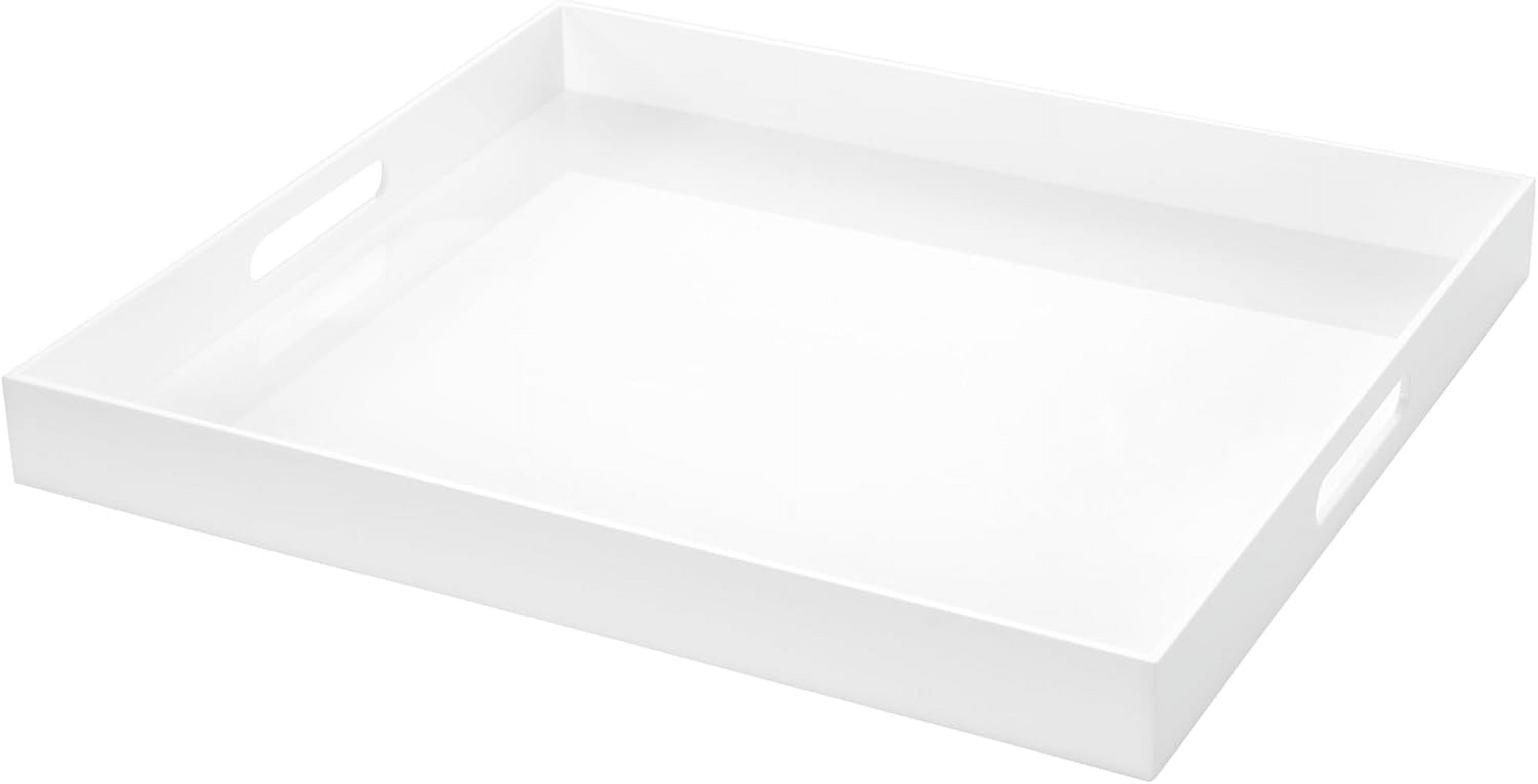 cjjojobiubiu White Rectangular 16x20 Inches Acrylic Ottoman Tray ...