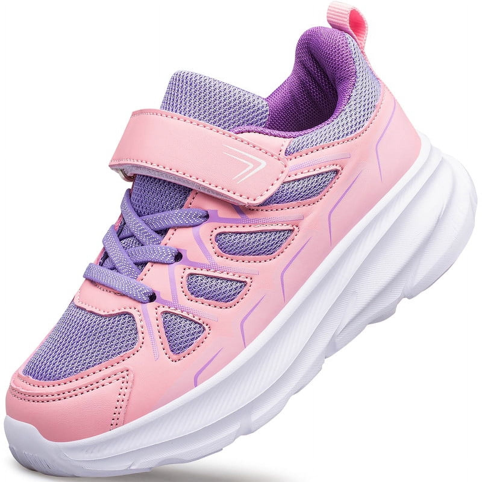 vibdiv Girls Shoes Kids Sneakers Lightweight Breathable Strap Athletic ...