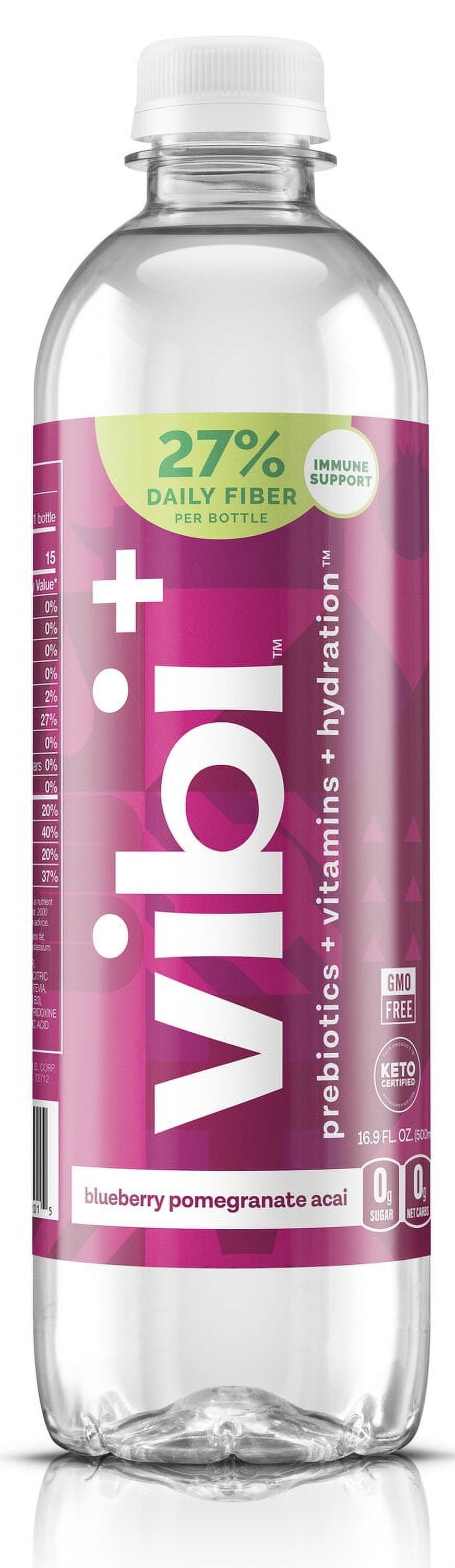 vibi+ Prebiotic Beverage, Blueberry Pomegranate Acai, 16.9 fl oz ...