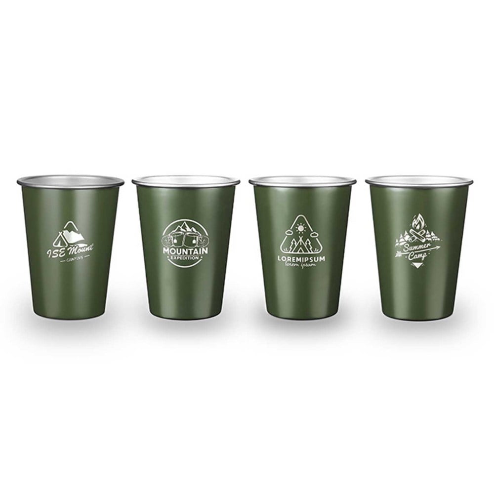 vibratepet Outdoor Stainless Steel Cups Shatterproof Metal Cups Coffee ...