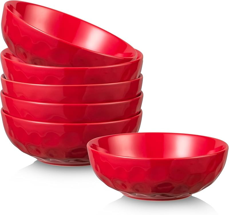 vicrays Ceramic Salad Bowls Set for Kitchen, Serving - 32 Ounce Soup ...