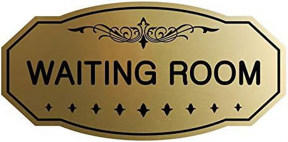victorian waiting room sign (brushed gold) - small - Walmart.com