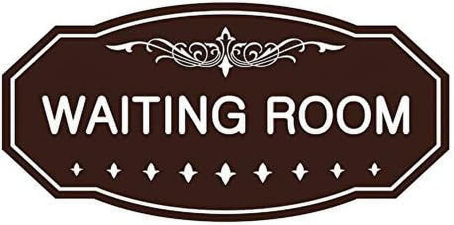 victorian waiting room sign (dark brown) - large - Walmart.com