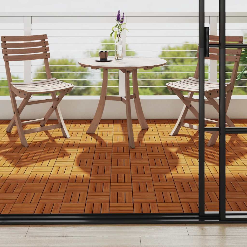 vidaXL 10 pcs Acacia Decking Tiles 11.8"x11.8" - Walmart.com