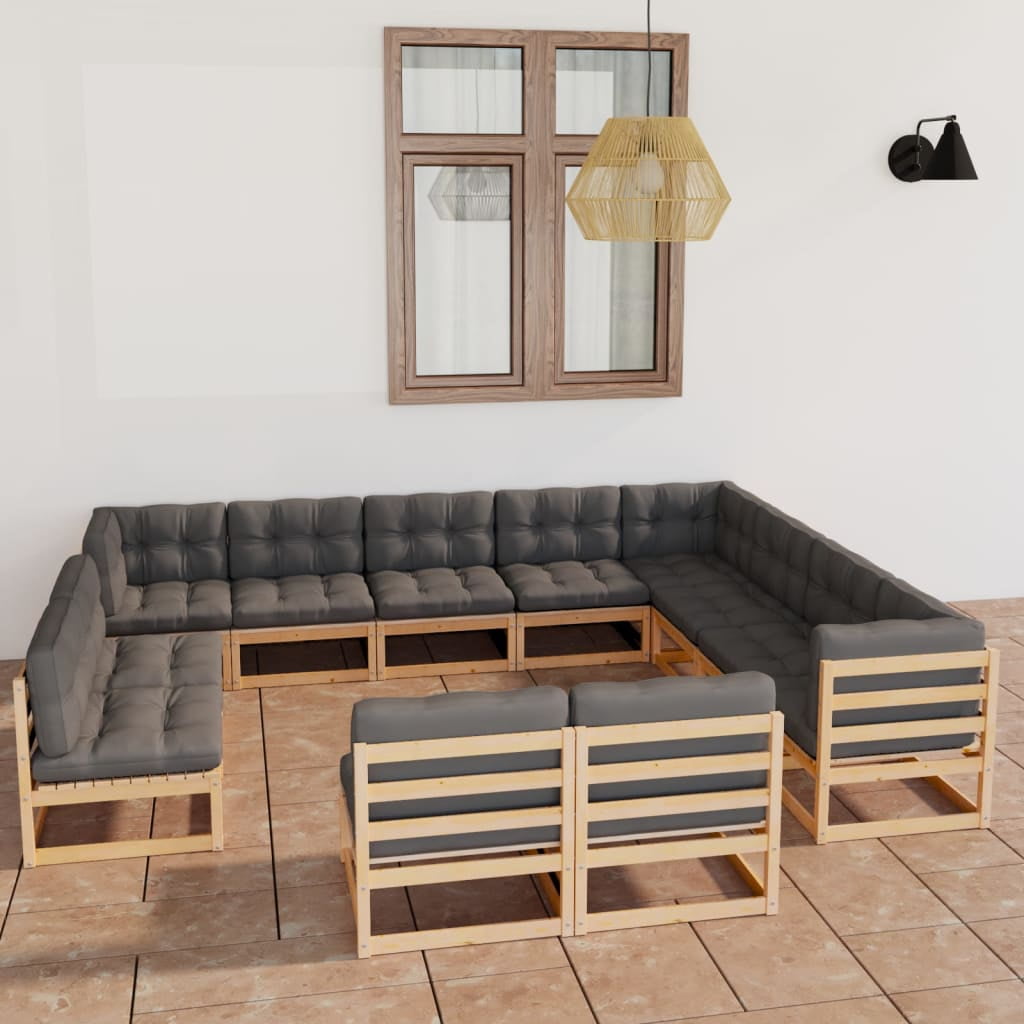vidaXL 12-Piece Office Patio Furniture Set for Gatherings - Walmart ...