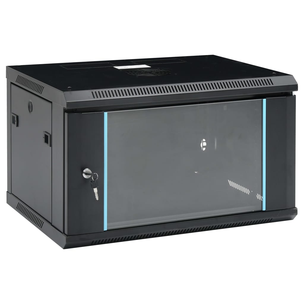NavePoint 11.8 in Wall Mount Network Cabinet, 6U, Glass, Gray - Walmart.com