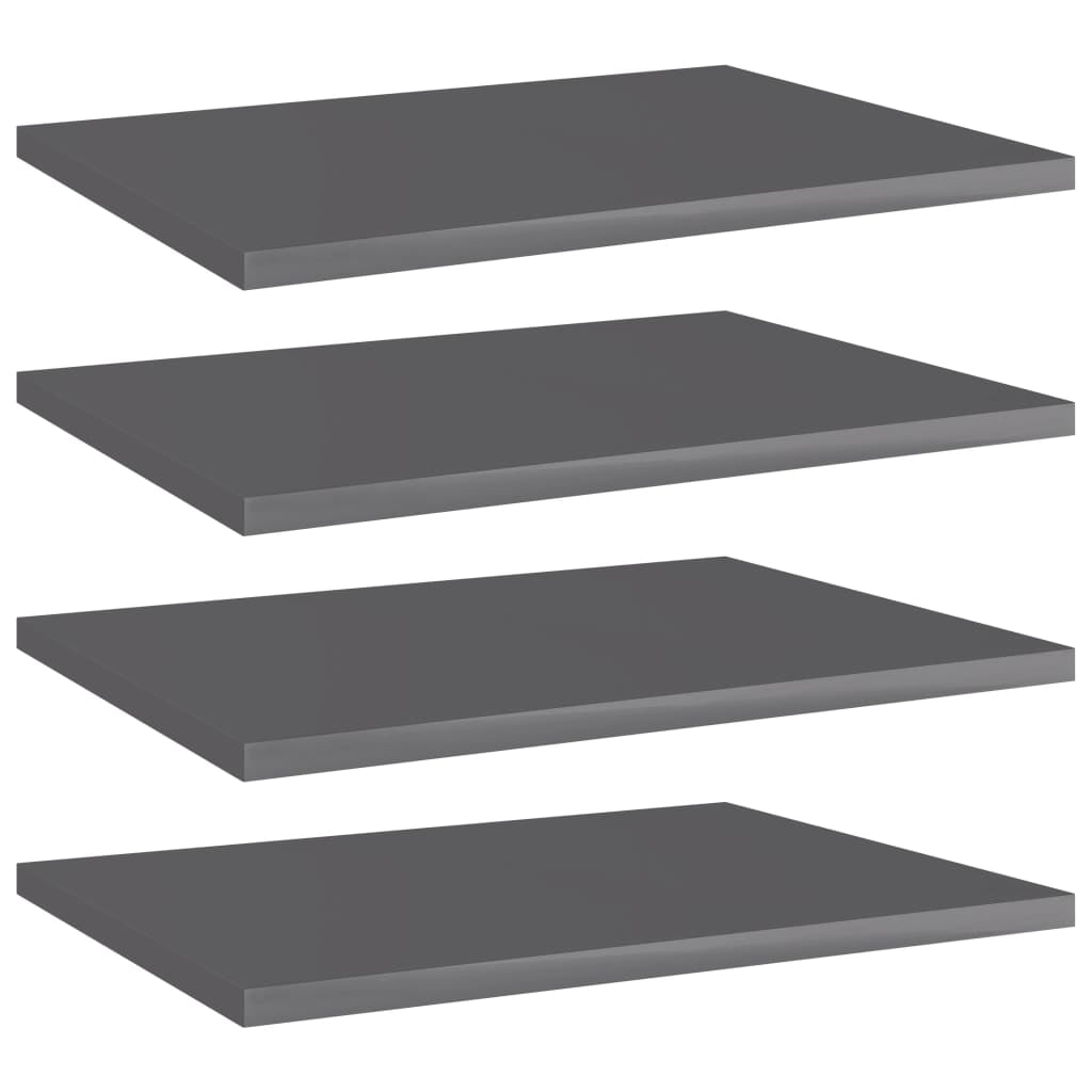vidaXL 15.7” x 11.8” High Gloss Gray Floating Shelf (4 Count) - Walmart.com