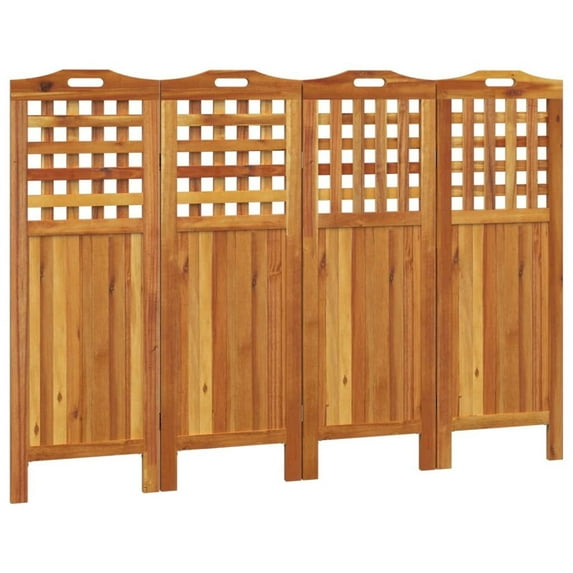 vidaXL 3 Panel Room Divider Privacy Room Divider Screen Solid Wood ...
