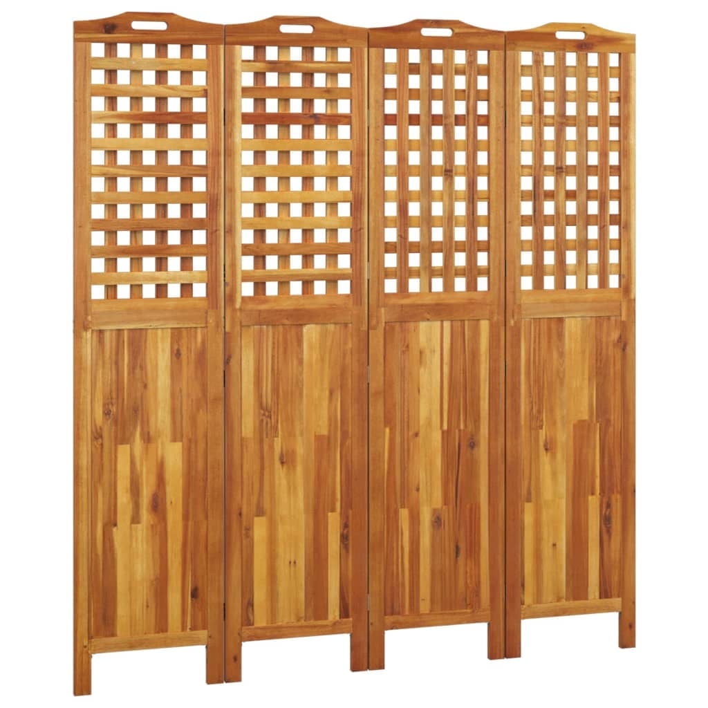 vidaXL 3 Panel Room Divider Privacy Room Divider Screen Solid Wood ...