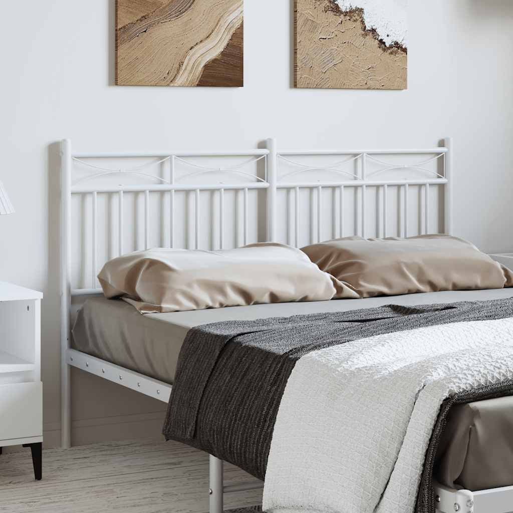 vidaXL 35,8'' High Metal Headboard, Steel Headboard for 53.1" Wide Bed ...