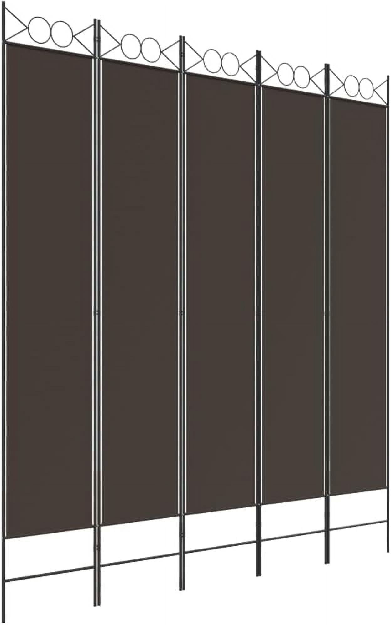 vidaXL 4-Panel Room Divider, Durable Fabric and Iron Construction ...
