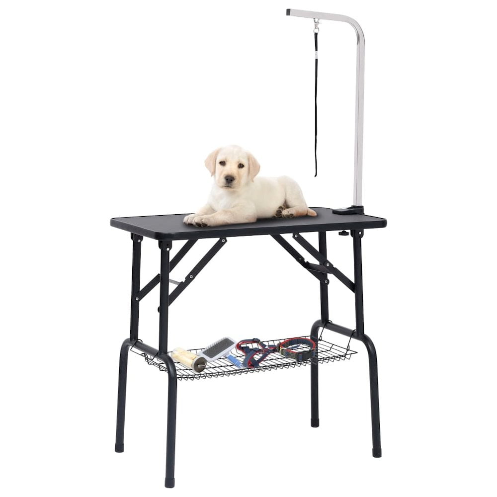 vidaXL Adjustable Dog Grooming Table with 1 Loop and Basket - Walmart.com