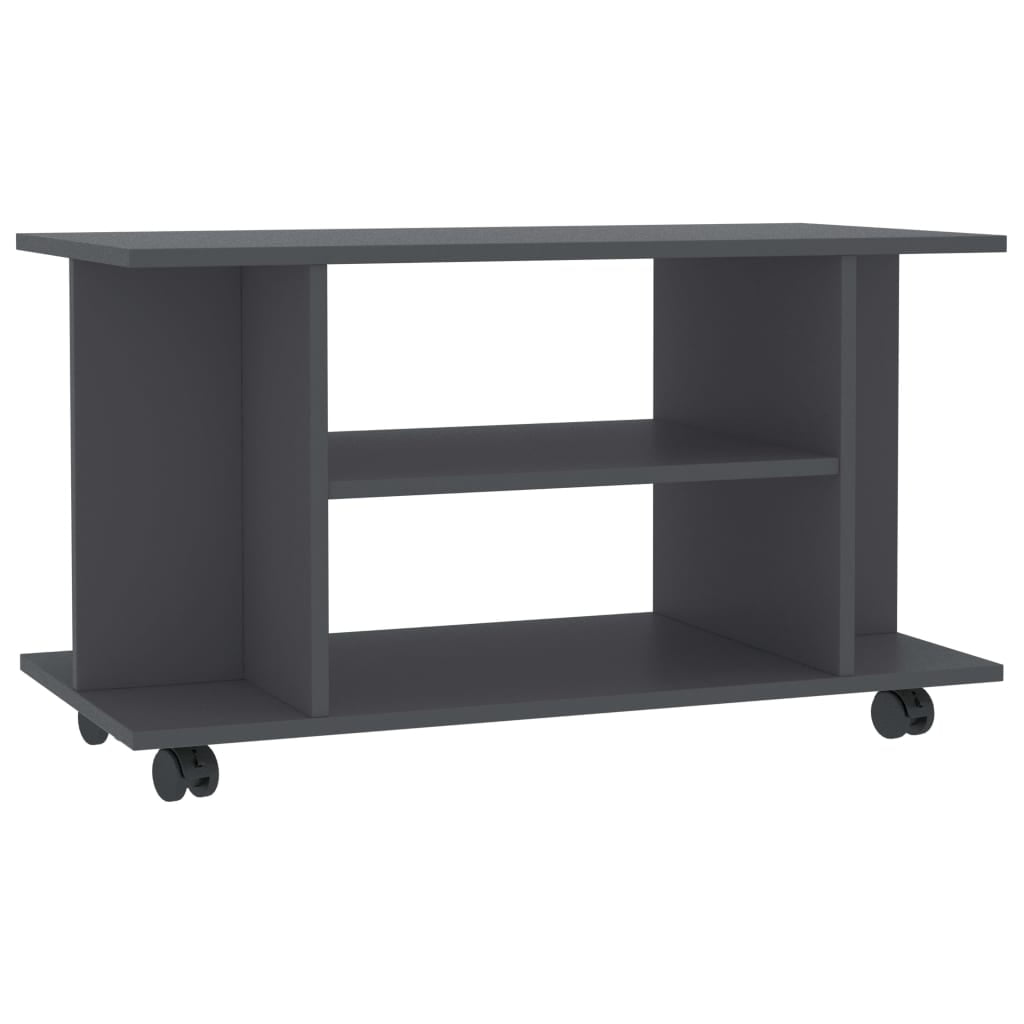 vidaXL Adjustable Television Stands, Wood Black, 31.5" x 15.7" x 15.7 ...